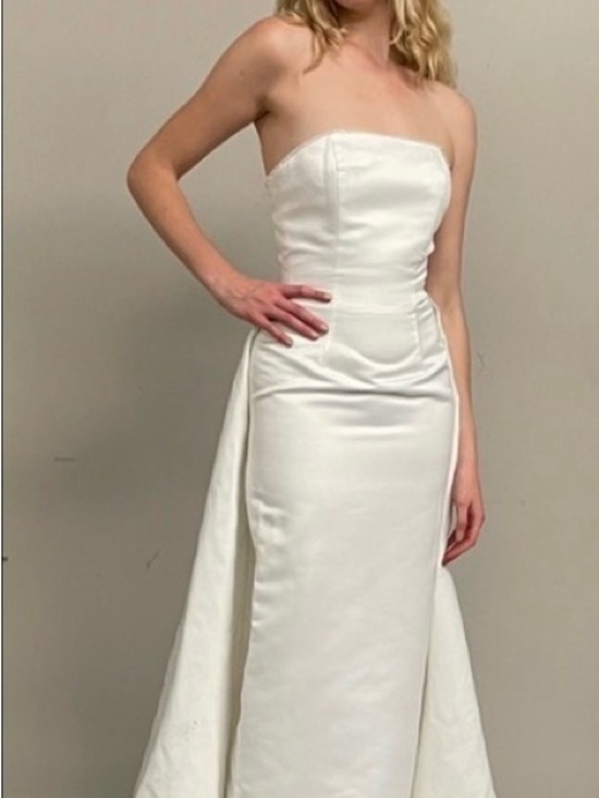 anika montana | Dresses | Strapless White Satin Evening Gown | Poshmark